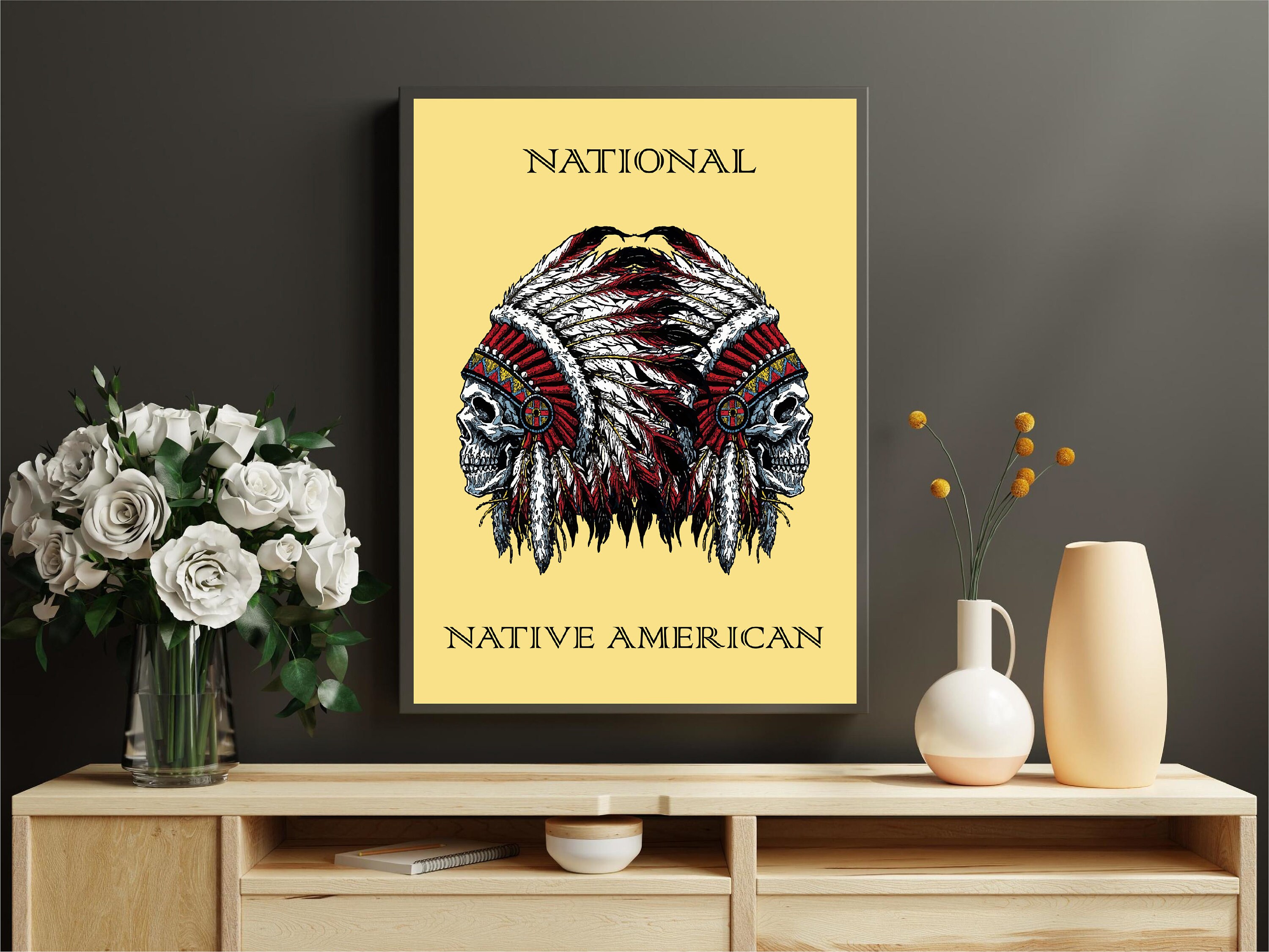 NATIONAL NATIVE AMERICAN Tribal Poster Native Indian in - Etsy