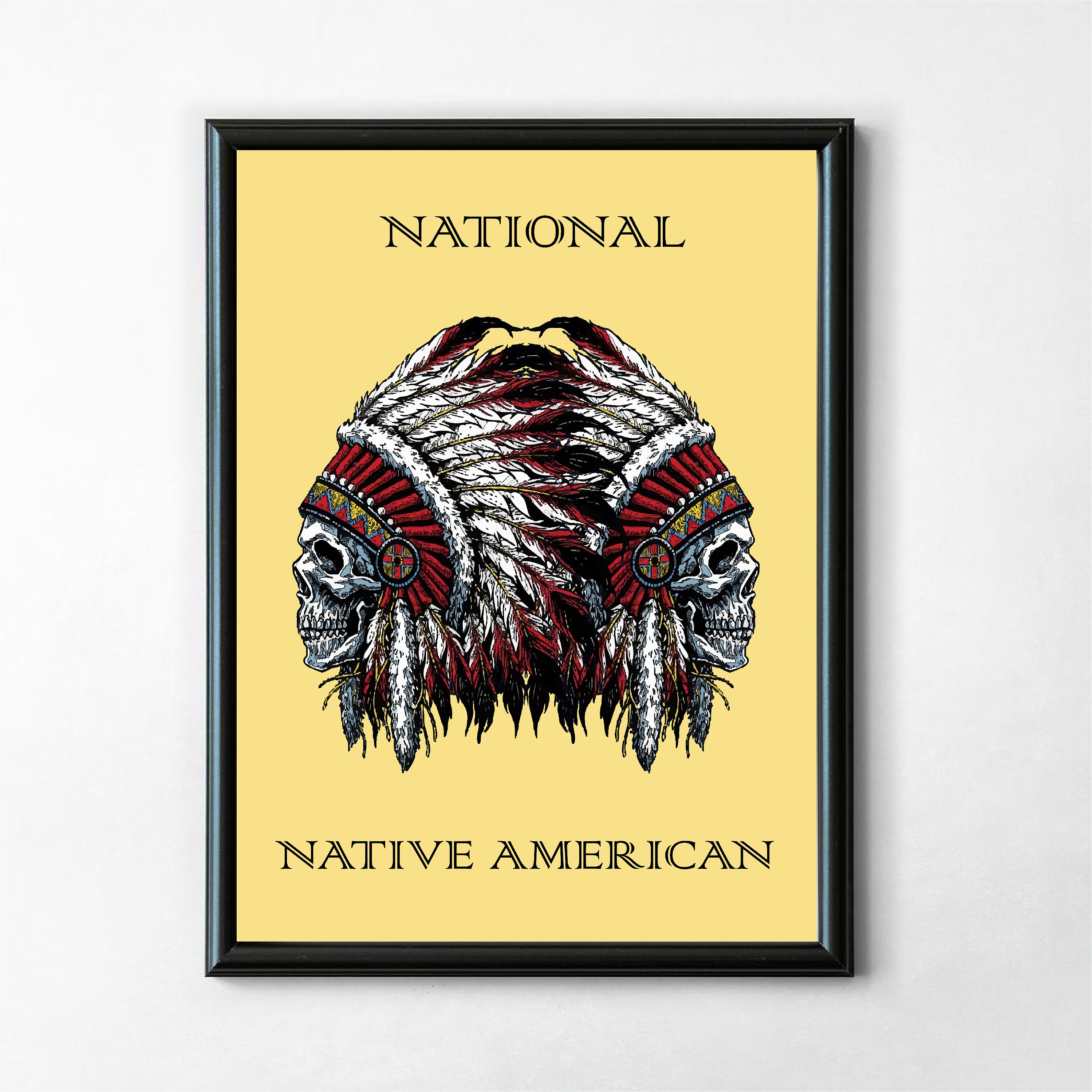 NATIONAL NATIVE AMERICAN Tribal Poster Native Indian in - Etsy