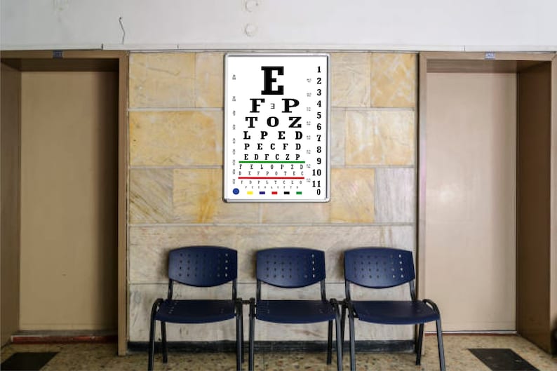 EYE HEALTH CHART Poster, Optical, Medical Test, Nursery Poster, Eye ...