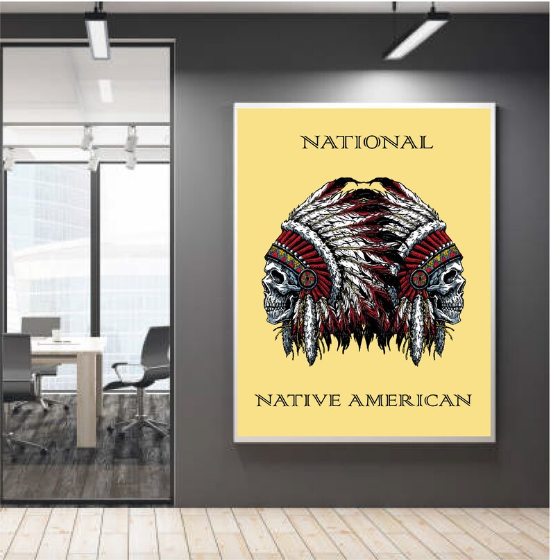NATIONAL NATIVE AMERICAN Tribal Poster Native Indian in - Etsy