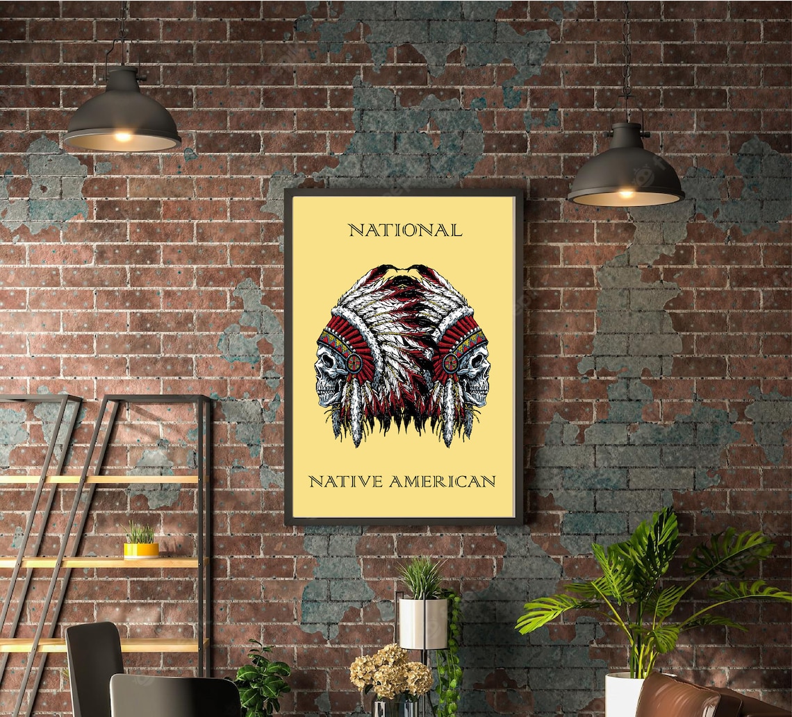 NATIONAL NATIVE AMERICAN Tribal Poster Native Indian in - Etsy