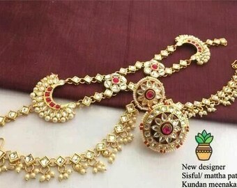 Traditional Sheesh Patti Indian Style Kundan Matha Patti / - Etsy