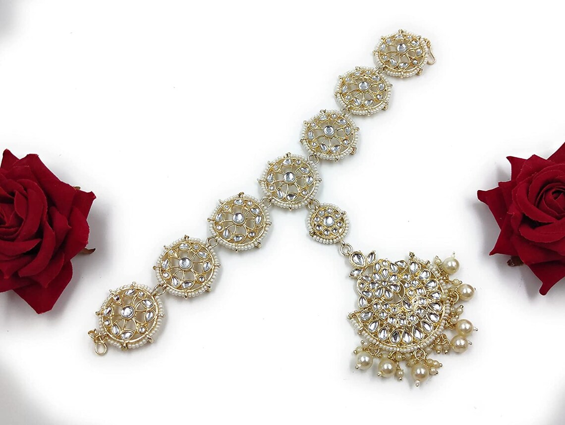 Traditional Sheesh Patti Indian Style Kundan Matha Patti / - Etsy