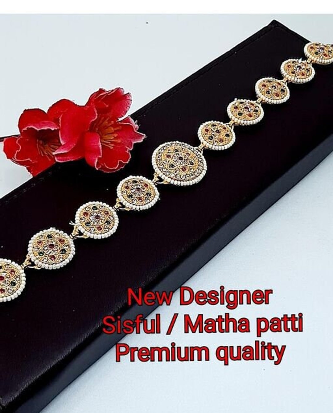 Traditional Sheesh Patti Indian Style Kundan Matha Patti / - Etsy