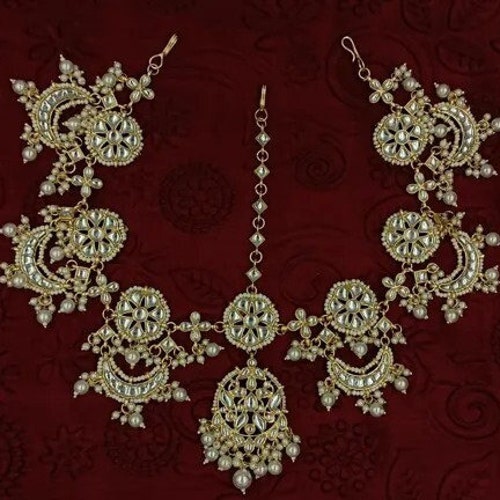 Traditional Sheesh Patti Indian Style Kundan Matha Patti / - Etsy