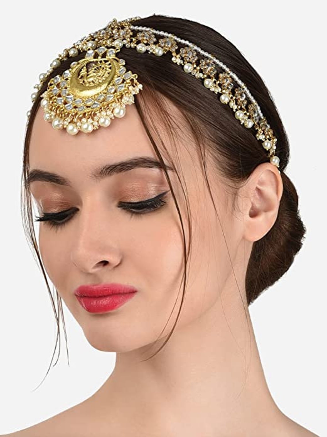 Traditional Sheesh Patti Indian Style Kundan Matha Patti / - Etsy