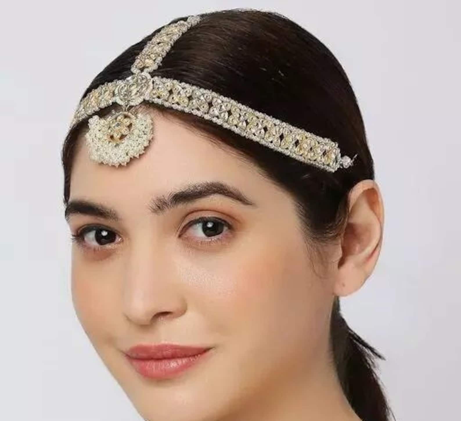 Traditional Sheesh Patti Indian Style Kundan Matha Patti / - Etsy