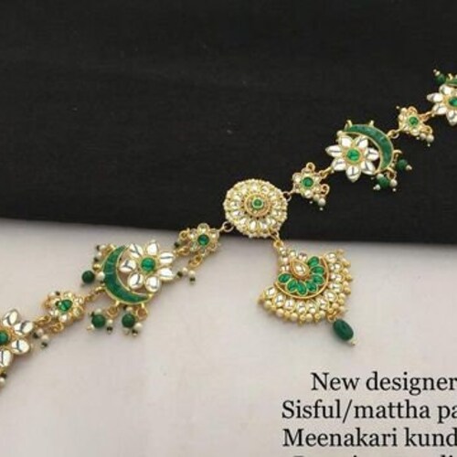 Traditional Sheesh Patti Indian Style Kundan Matha Patti / - Etsy