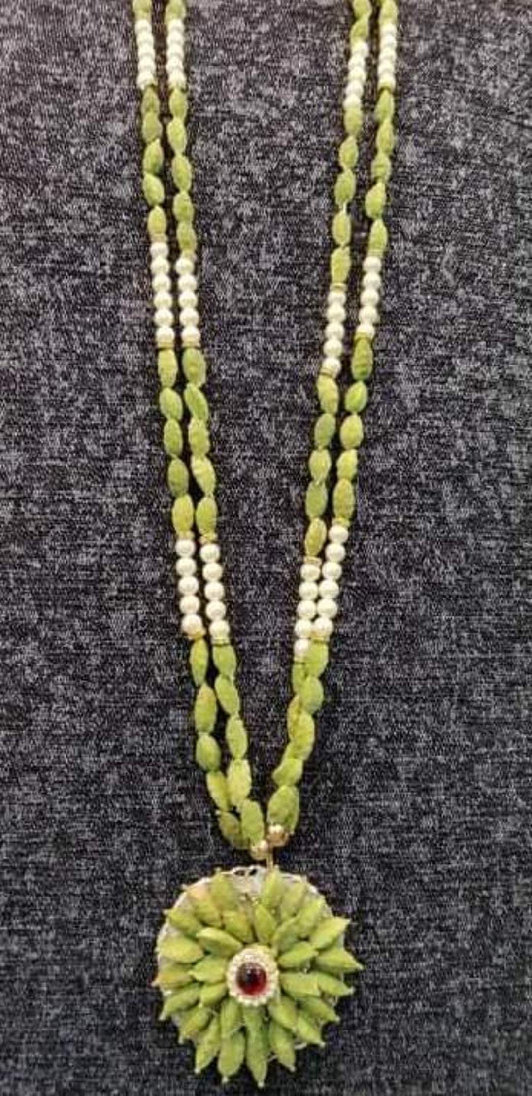 Cardamom Elachi Mala Milni Haar/ Baraat Swagat Moti Mala Beads Haar ...