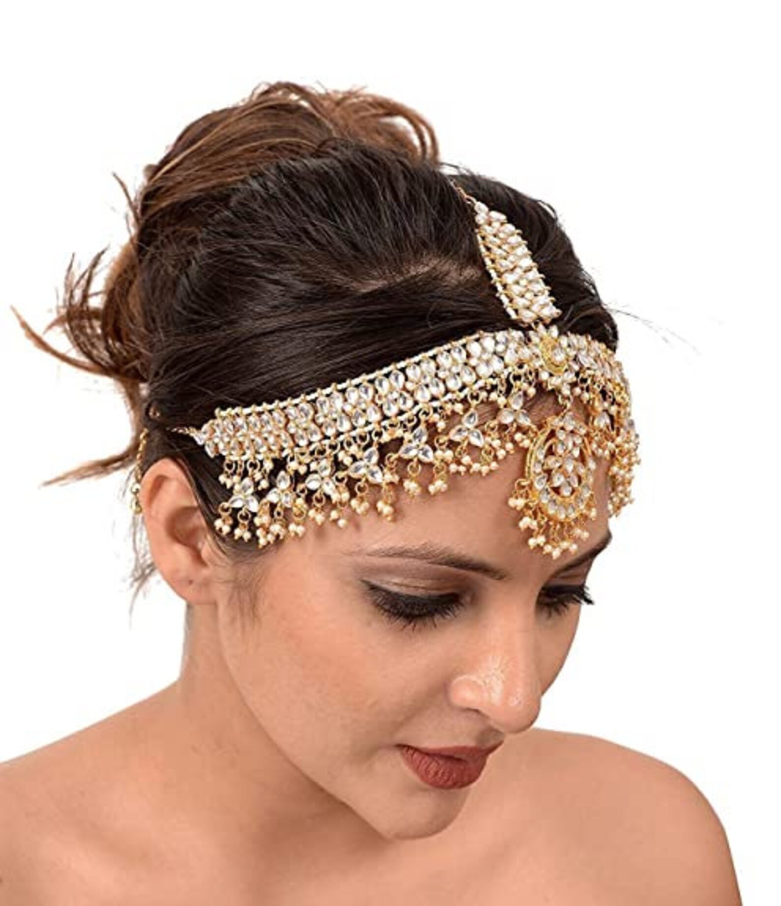 Traditional Sheesh Patti Indian Style Kundan Matha Patti / - Etsy