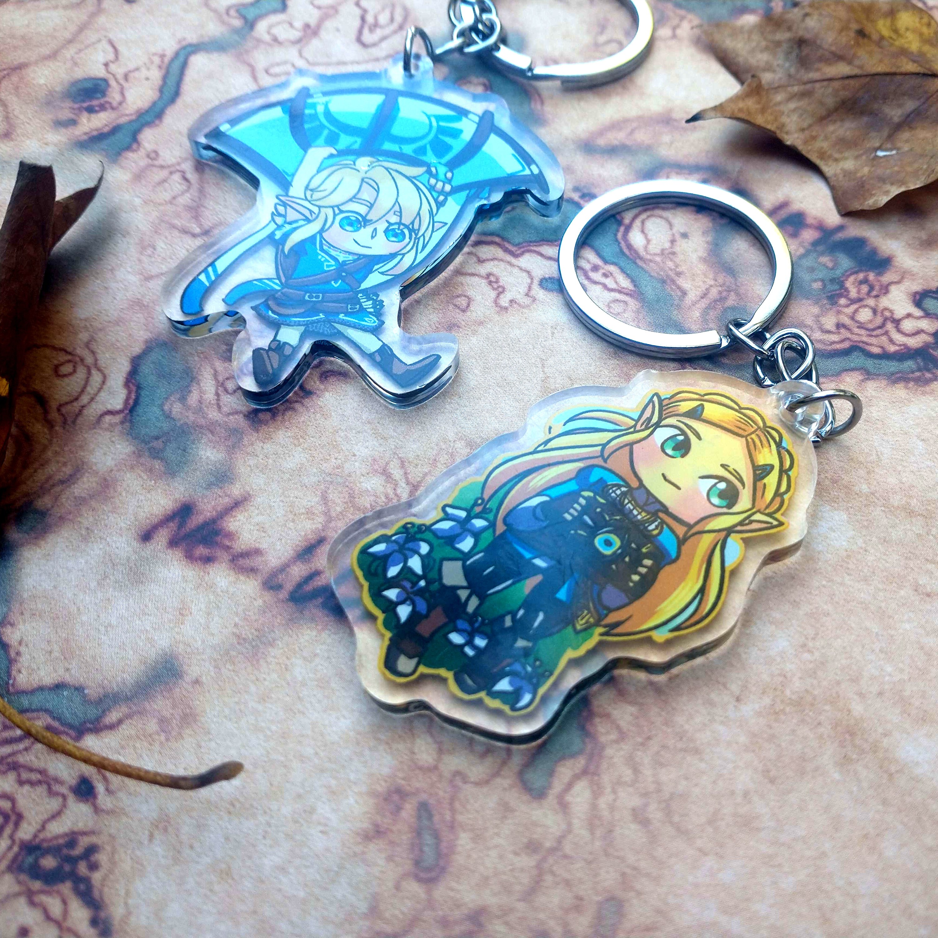 Zelda and Link BOTW and TOTK Doublesided Keychains - Etsy