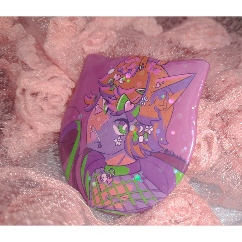 Catboy Cat Ear Button Pins - Etsy