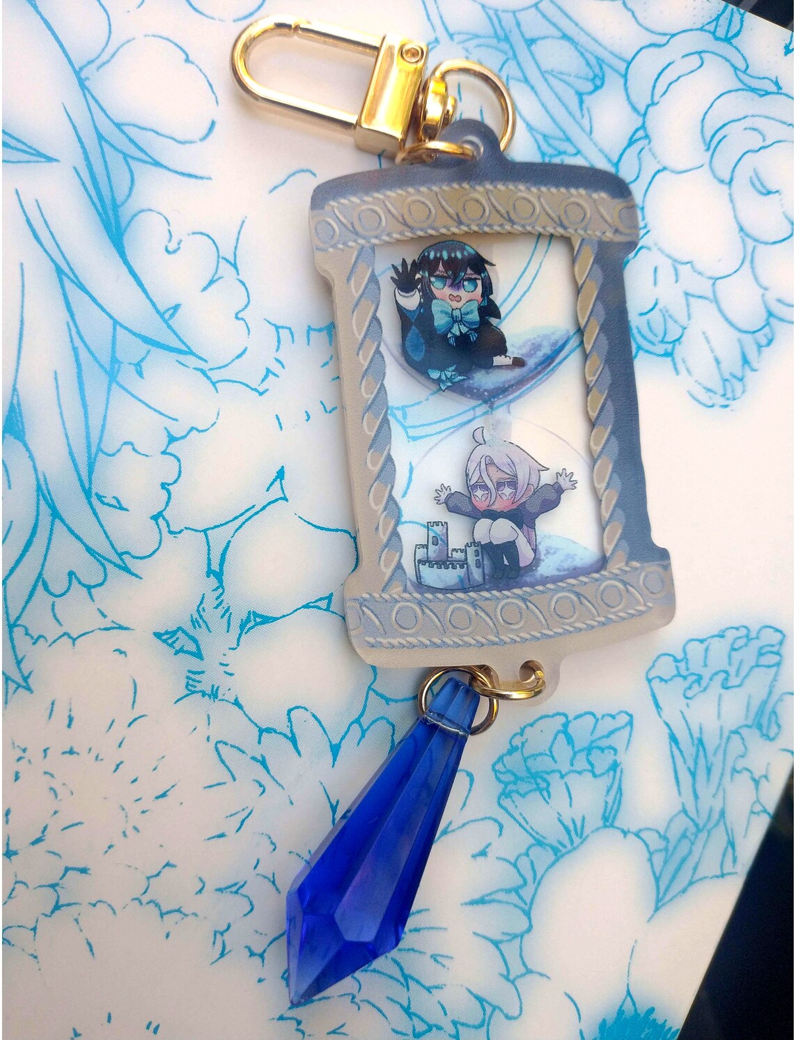 Vnc Vanitas and Noé Hourglass Keychain With Pendant - Etsy