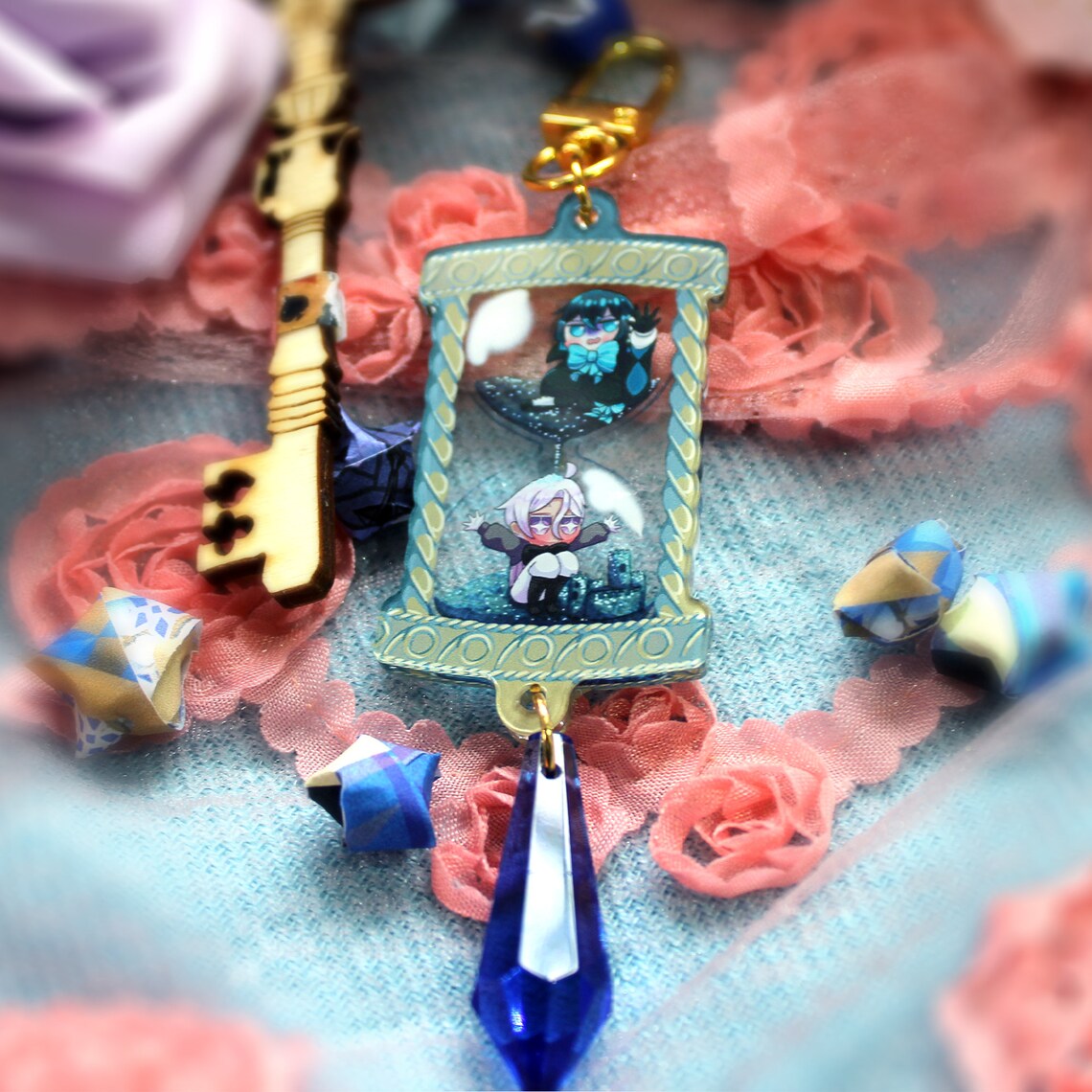 Vnc Vanitas and Noé Hourglass Keychain With Pendant - Etsy