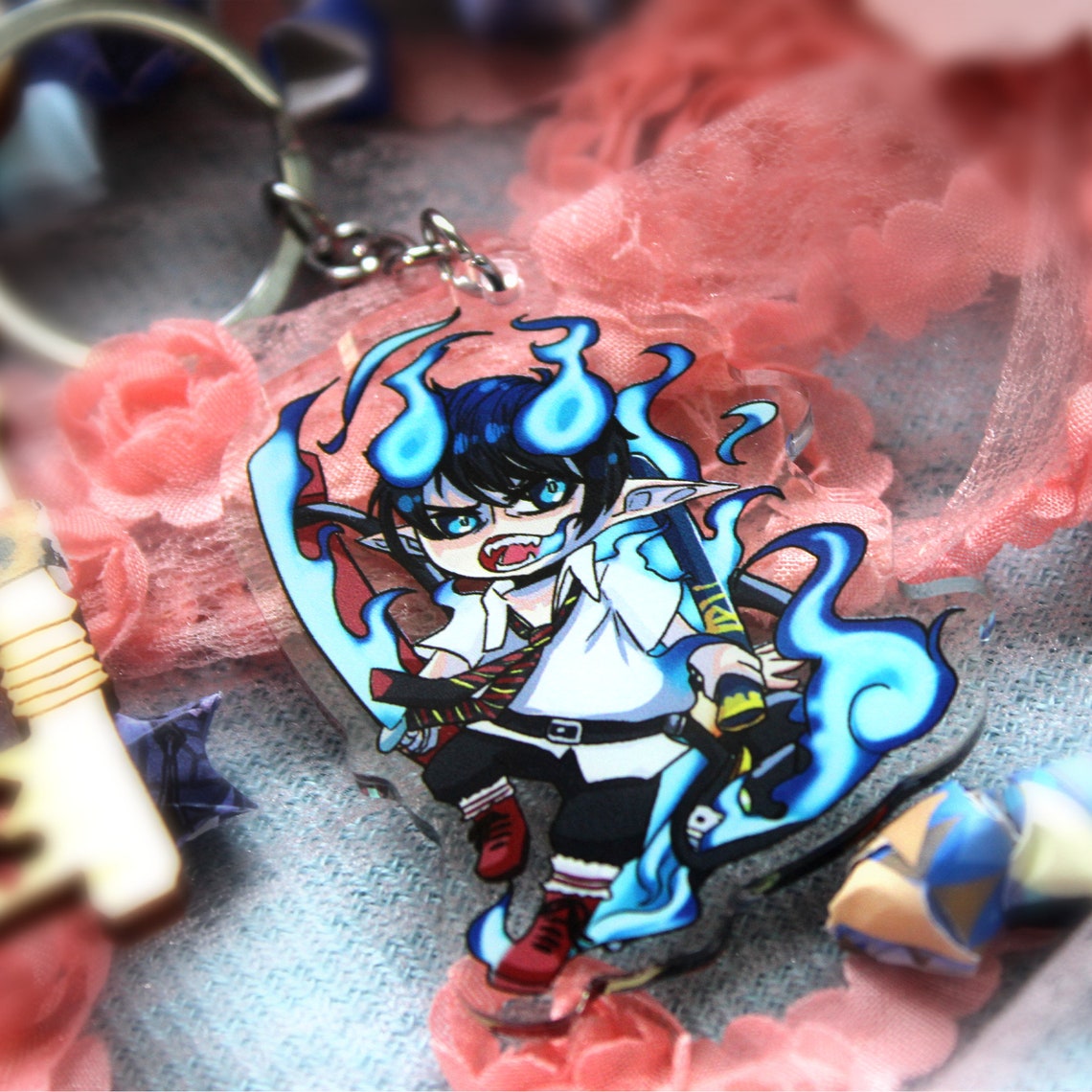 Blue Exorcist Rin Okumura Double Sided Keychain - Etsy Canada
