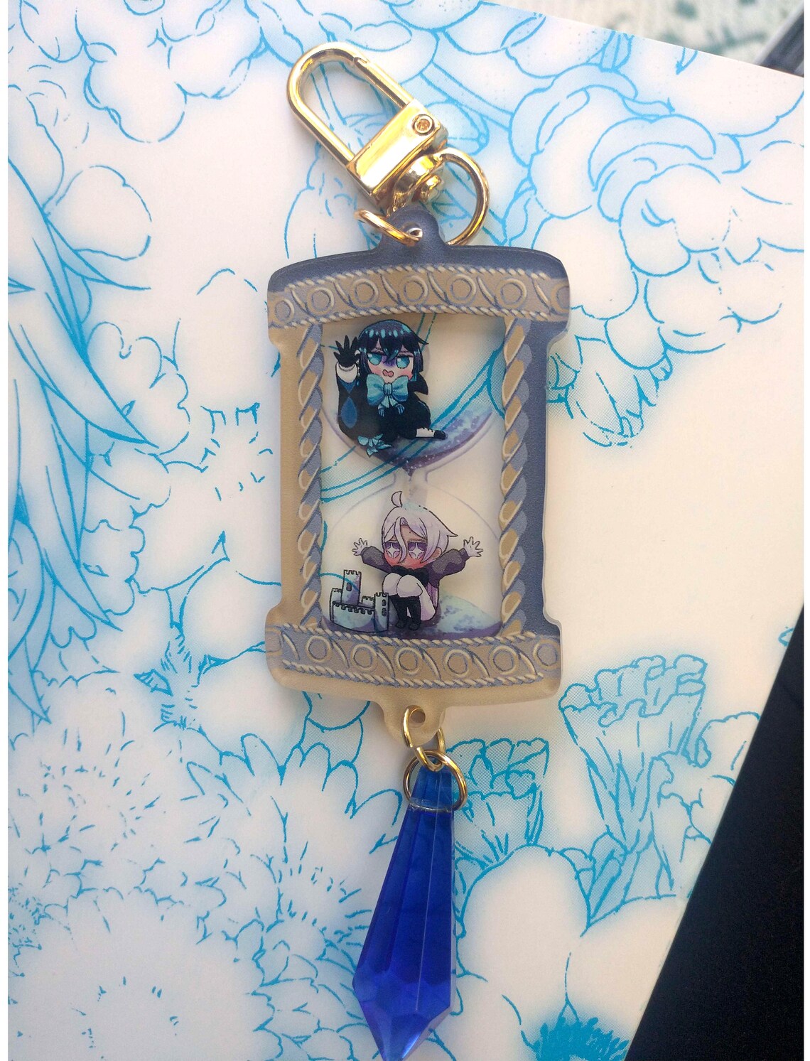 Vnc Vanitas and Noé Hourglass Keychain With Pendant - Etsy