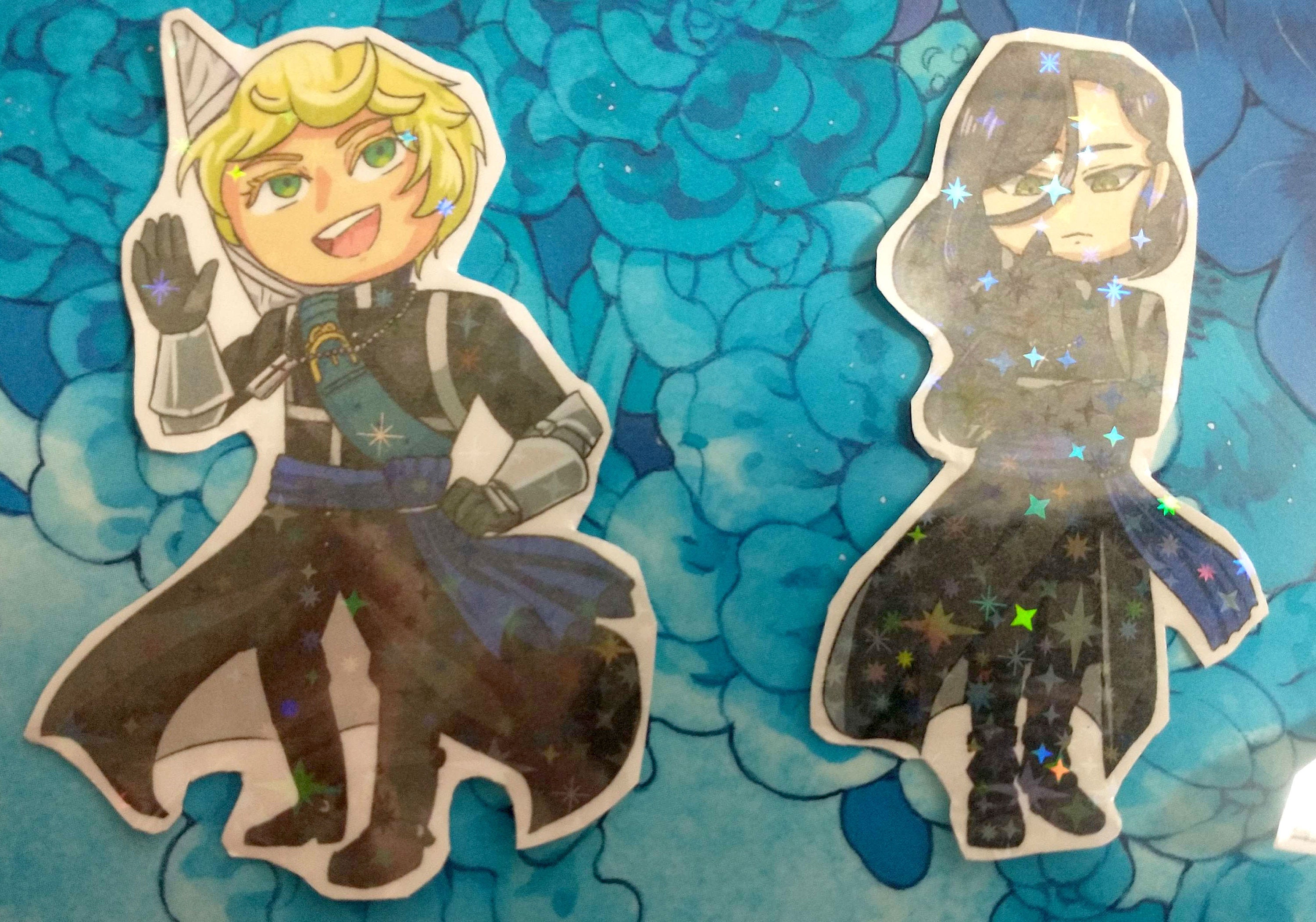 VNC Side Characters Holographic Stickers roland, Olivier, Astolfo ...