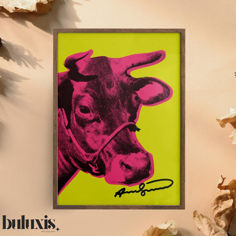 Andy Warhol Pink Cow Poster - Iconic Pop Art Wall Decor - Etsy