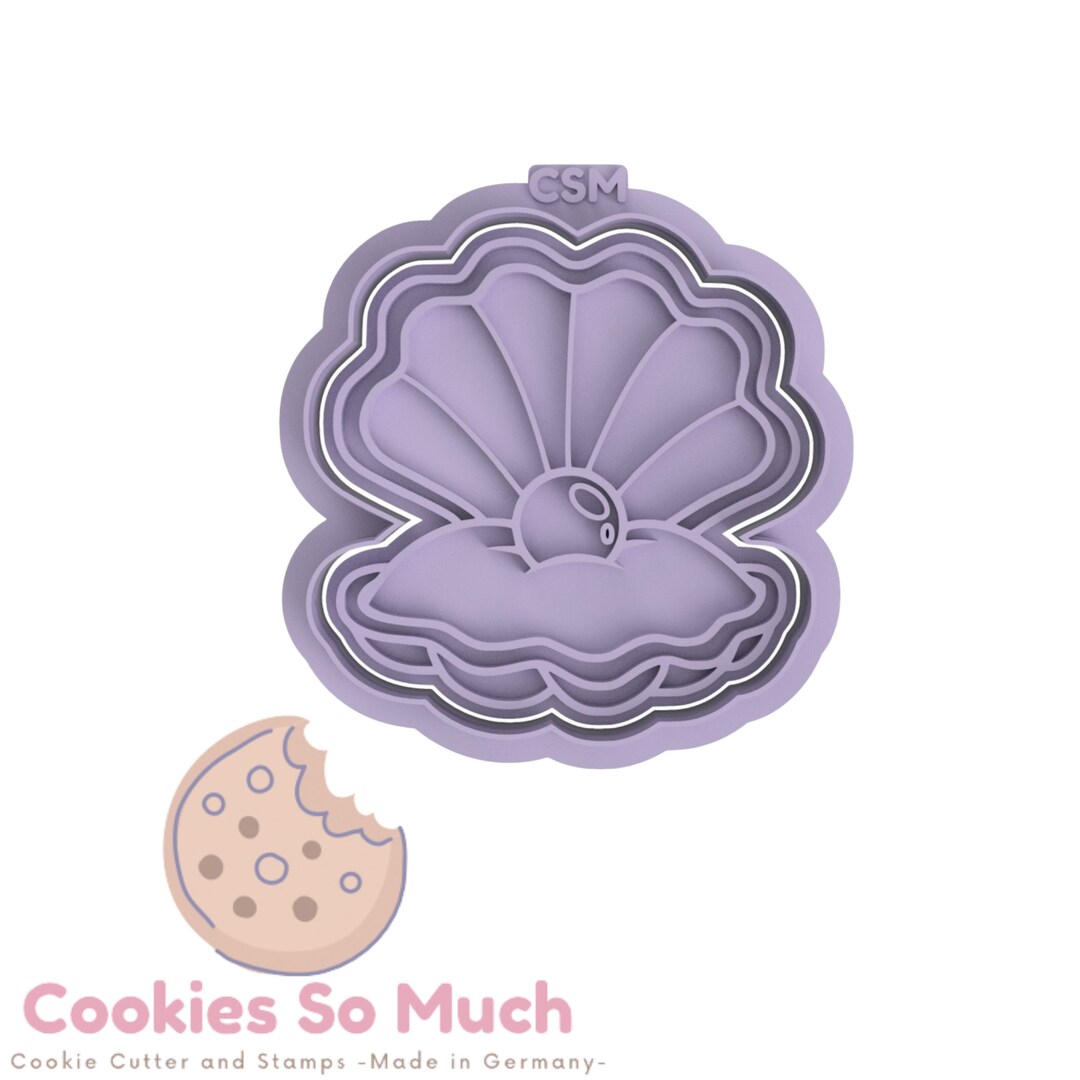 Sea Shell Cookie Stamp Sea Pearl Cookie Stamp - Etsy