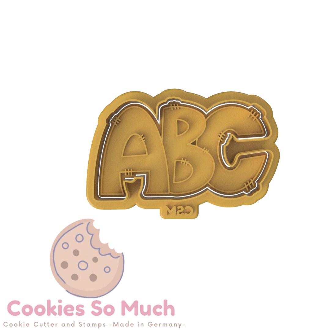 School Letters ABC Cookie Stamp & Cutter - Etsy