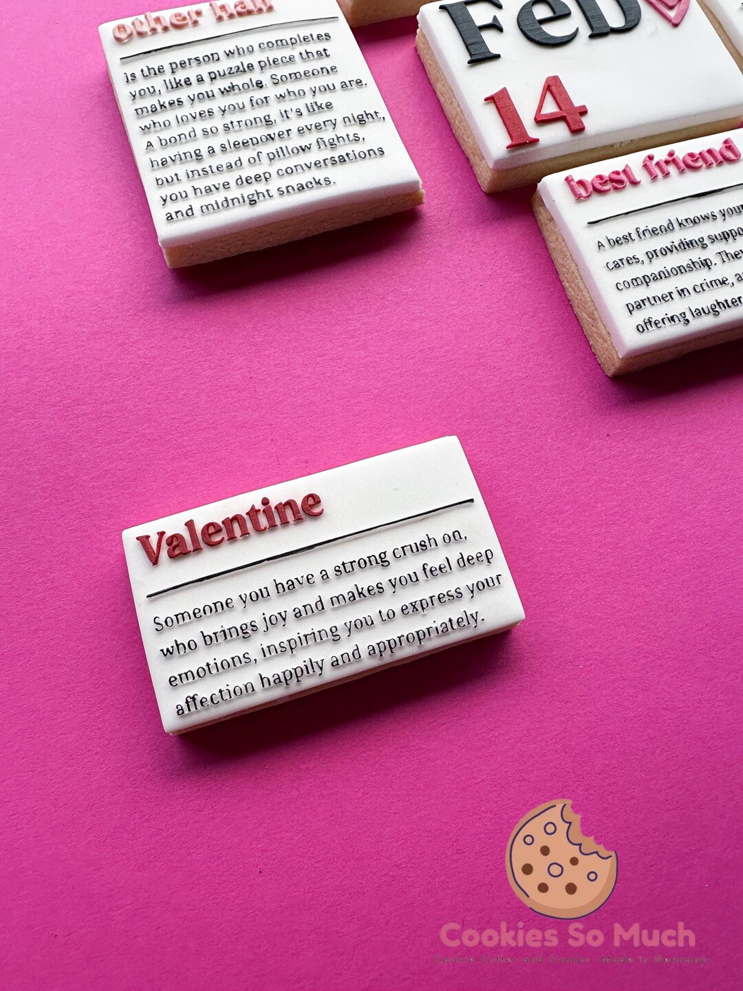 Valentine Definition Acrylic Debosser and Cutter, Fondant Cookie Cutter ...