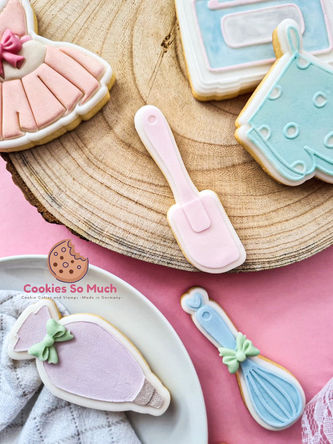 Dough Scraper Cookie Stamp Cookie Cutter, Dough Scraper Cookie Debosser ...