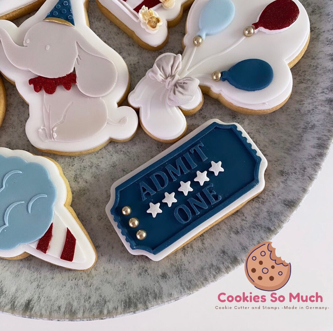 Admit One Ticket Cookie Debosser Cookie Cutter - Etsy