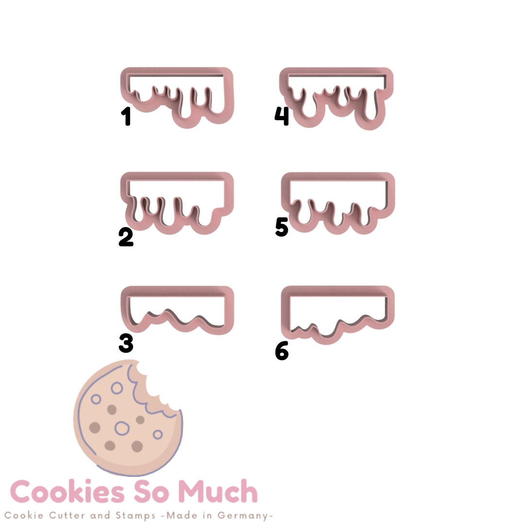Drip Cookie Cutter, Ice Cream Drip Cookie Cutter, Frosting Cookie ...