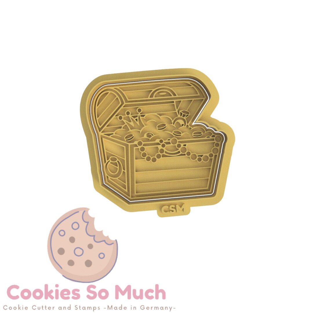 Treasure Chest Cookie Stamp, Pirate Cookie Stamp, Cookie Cutter, Cookie ...