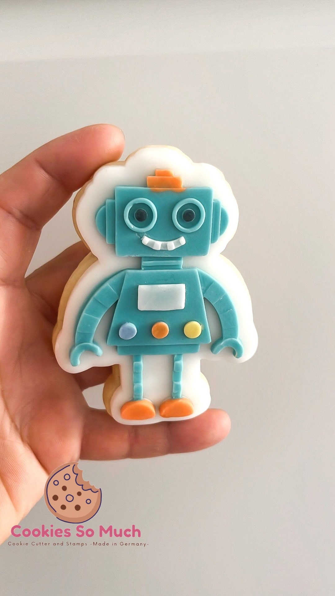 Cute Robot Cookie Debosser Cookie Cutter , Robot Cookie Debosser Cookie ...