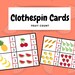 Fruits Counting Number Worksheets | Clothespin Cards | Preschool-kdg ...