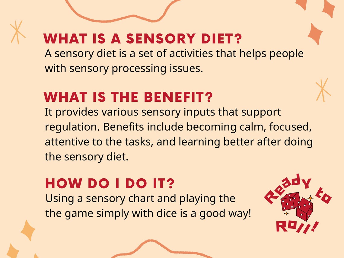 Sensory Chart | Sensory Diet | Exercise Printable | Kids Activity ...