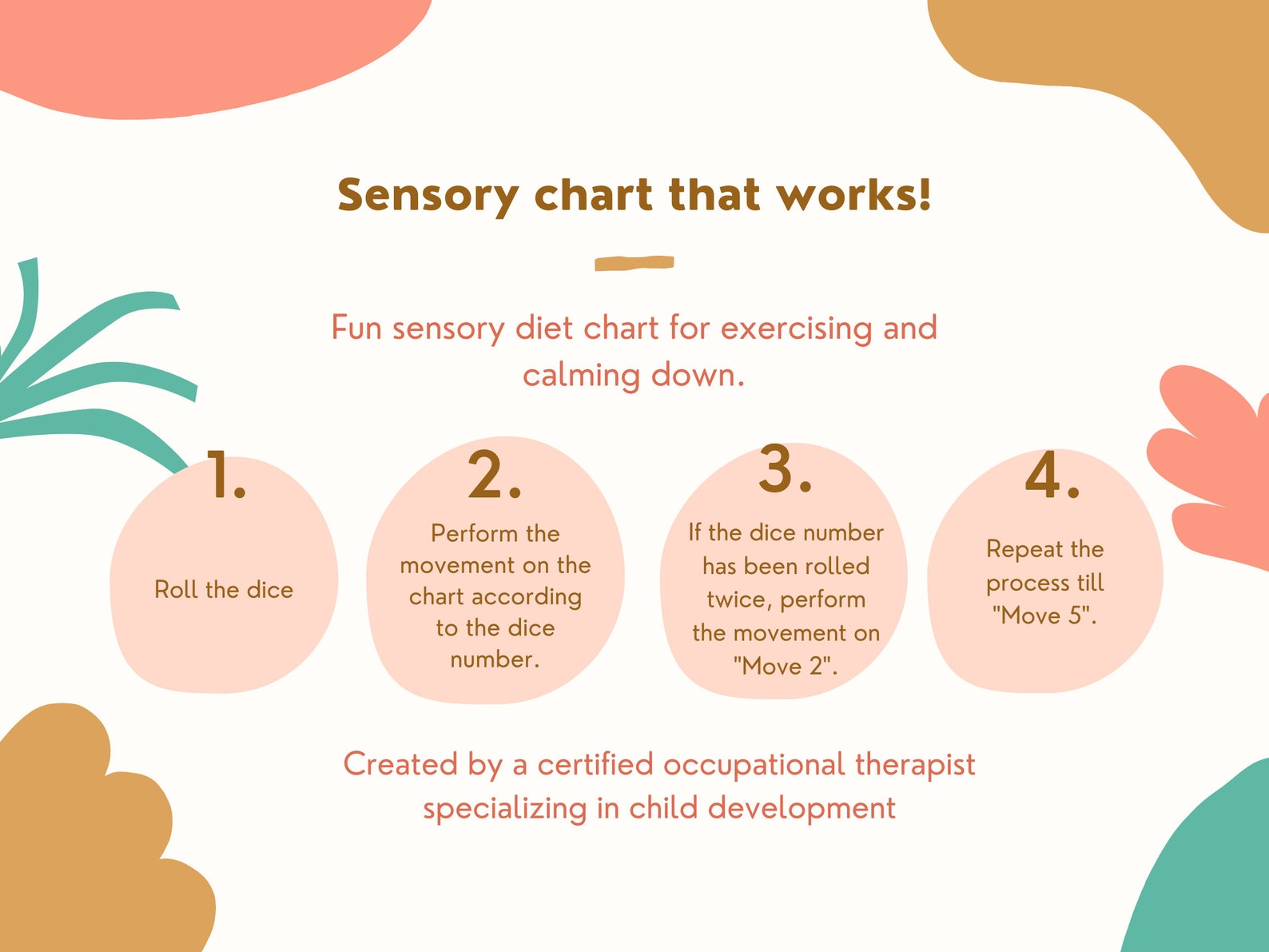 Sensory Chart | Sensory Diet | Exercise Printable | Kids Activity ...
