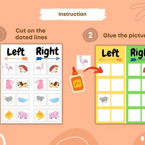 Learn Left and Right Game | Scissor Skills | Cutting Worksheet ...