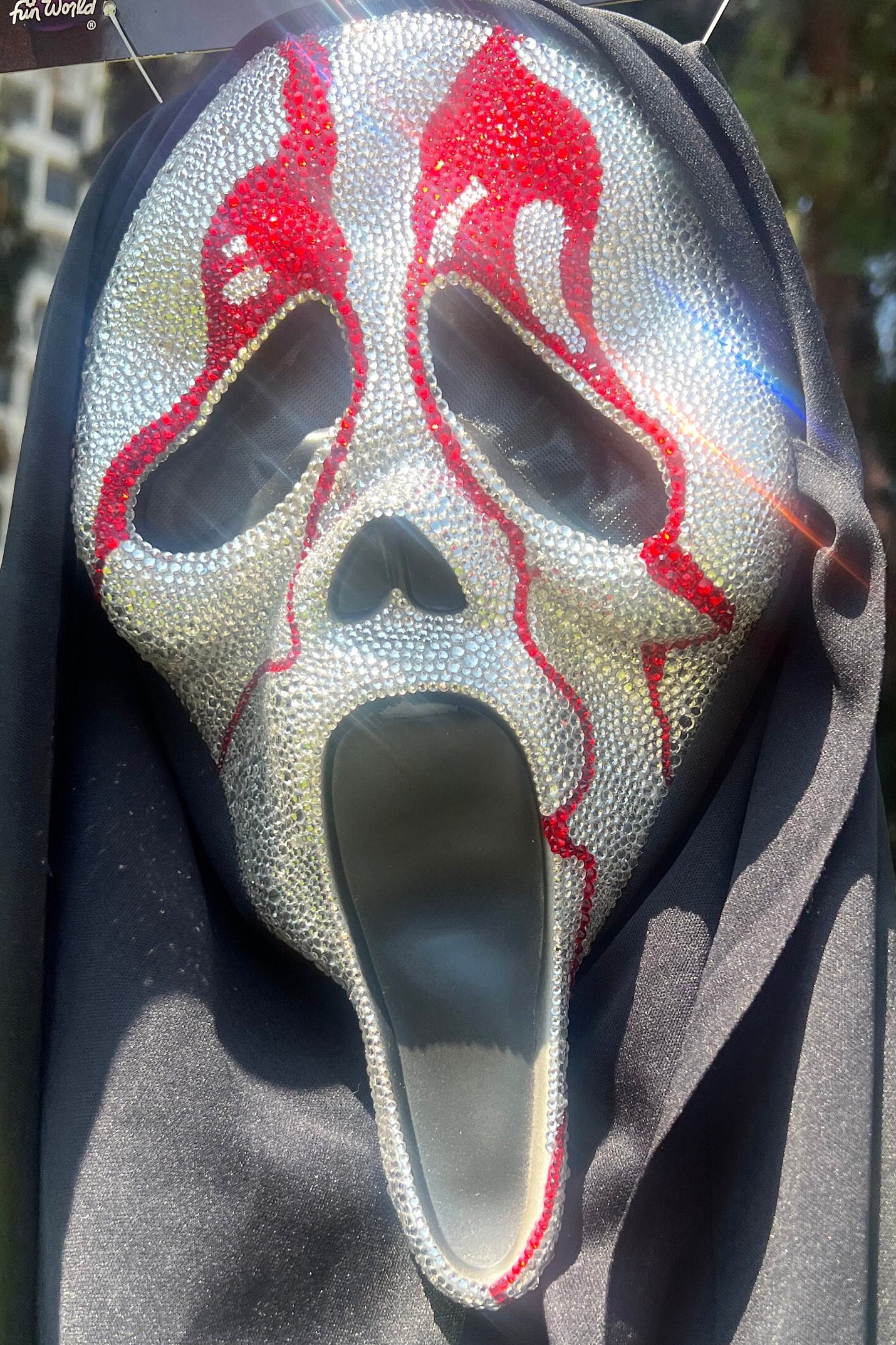 Bedazzled Scream Ghostface Mask With Knife - Etsy