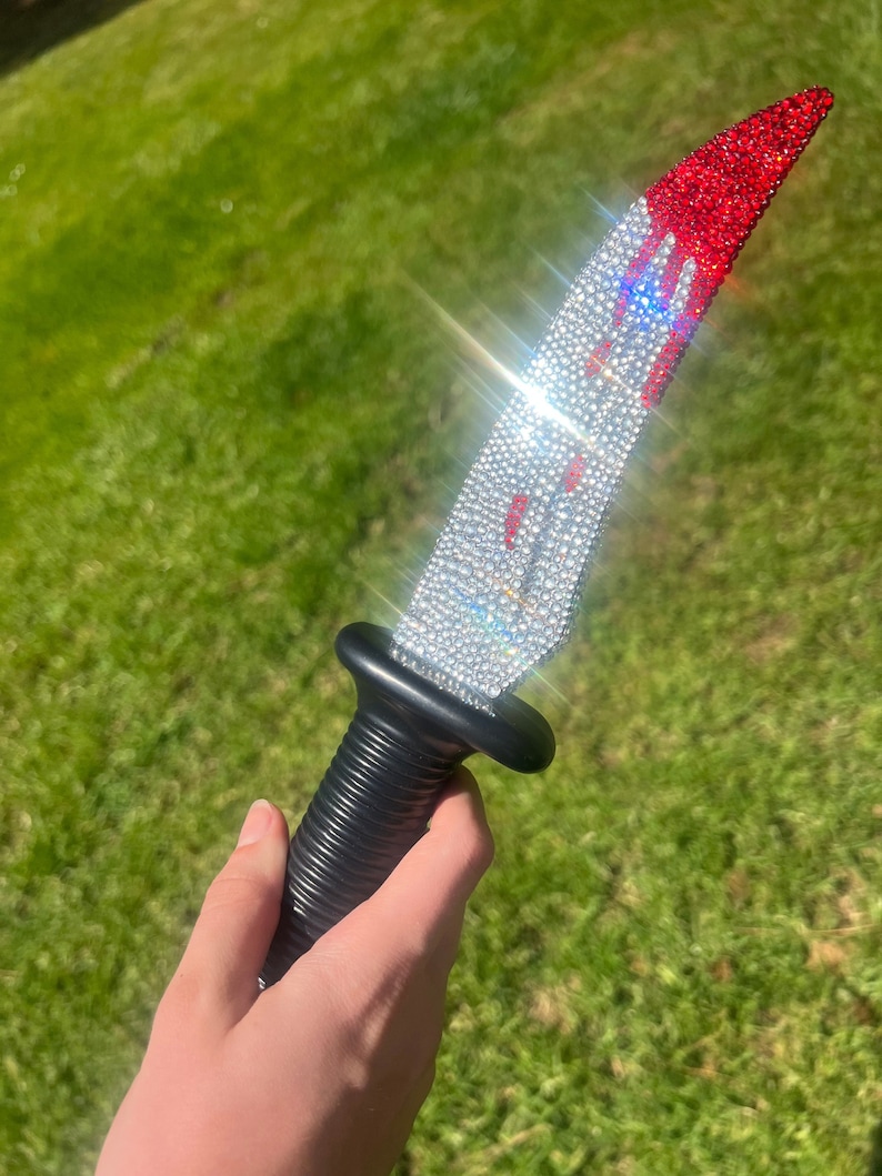 Scream Ghostface Bedazzled Bloody Horror Halloween Knife DOUBLE SIDED ...