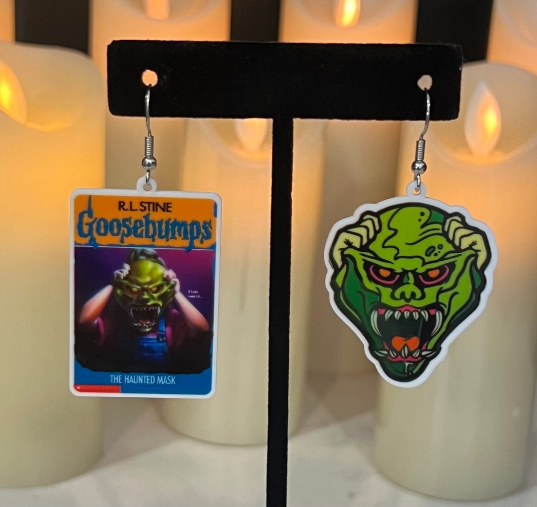 Goosebumps Haunted Mask Book Inspired Halloween Horror Earrings - Etsy