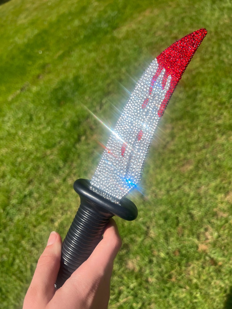 Scream Ghostface Bedazzled Bloody Horror Halloween Knife DOUBLE SIDED ...