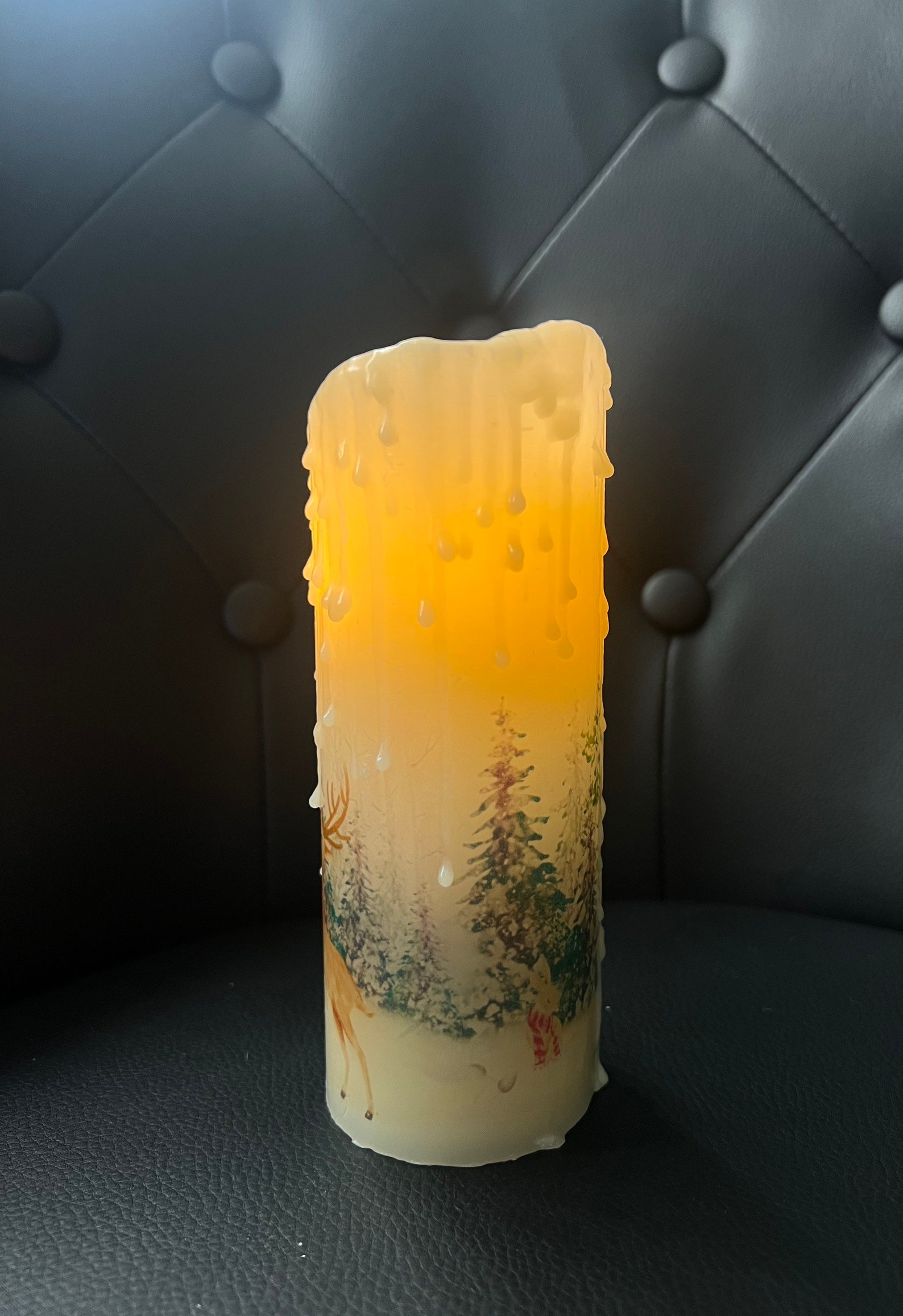 Christmas Winter Holiday Candle Decoration - Etsy