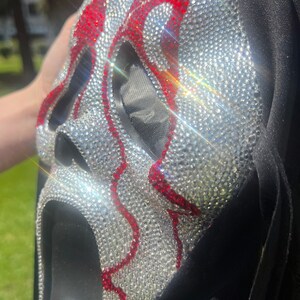 Bedazzled Scream Ghostface Mask With Knife - Etsy