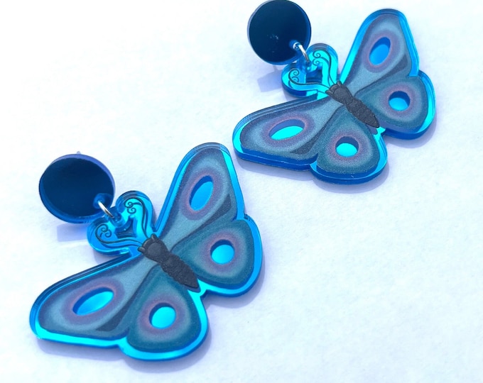 Corpse Bride Inspired Blue Mirror Butterfly Tim Burton Halloween ...