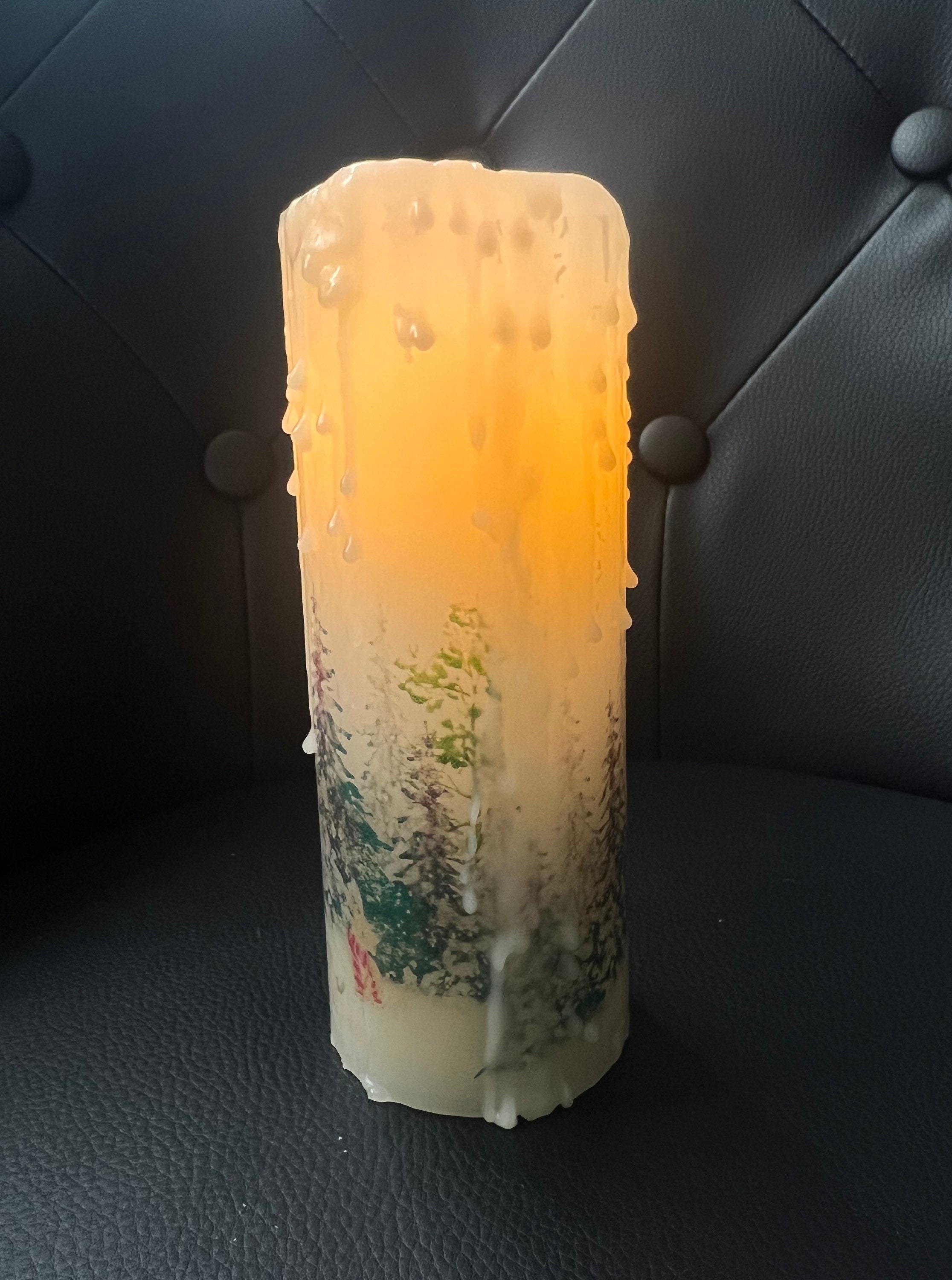 Christmas Winter Holiday Candle Decoration - Etsy