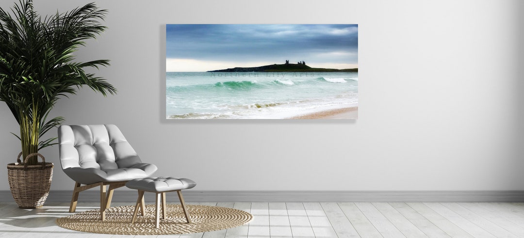 Dunstanburgh Castle, Digital Photo, Downloadable, Printable, Beach, Sea ...