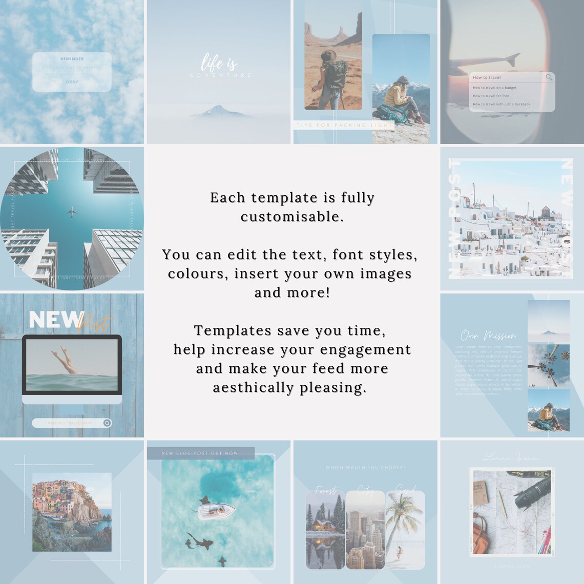 110 Instagram Theme Aesthetic Instagram Template Blogger - Etsy