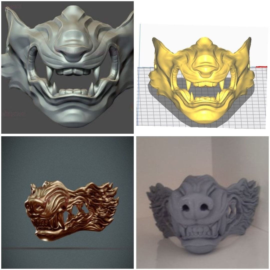 2 Wolf Mask Stl in 1 Digital Stl File - Etsy