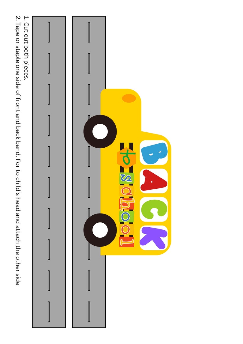 First Day of School Printable Hat With Kid Photo Paper Hat Personalised ...