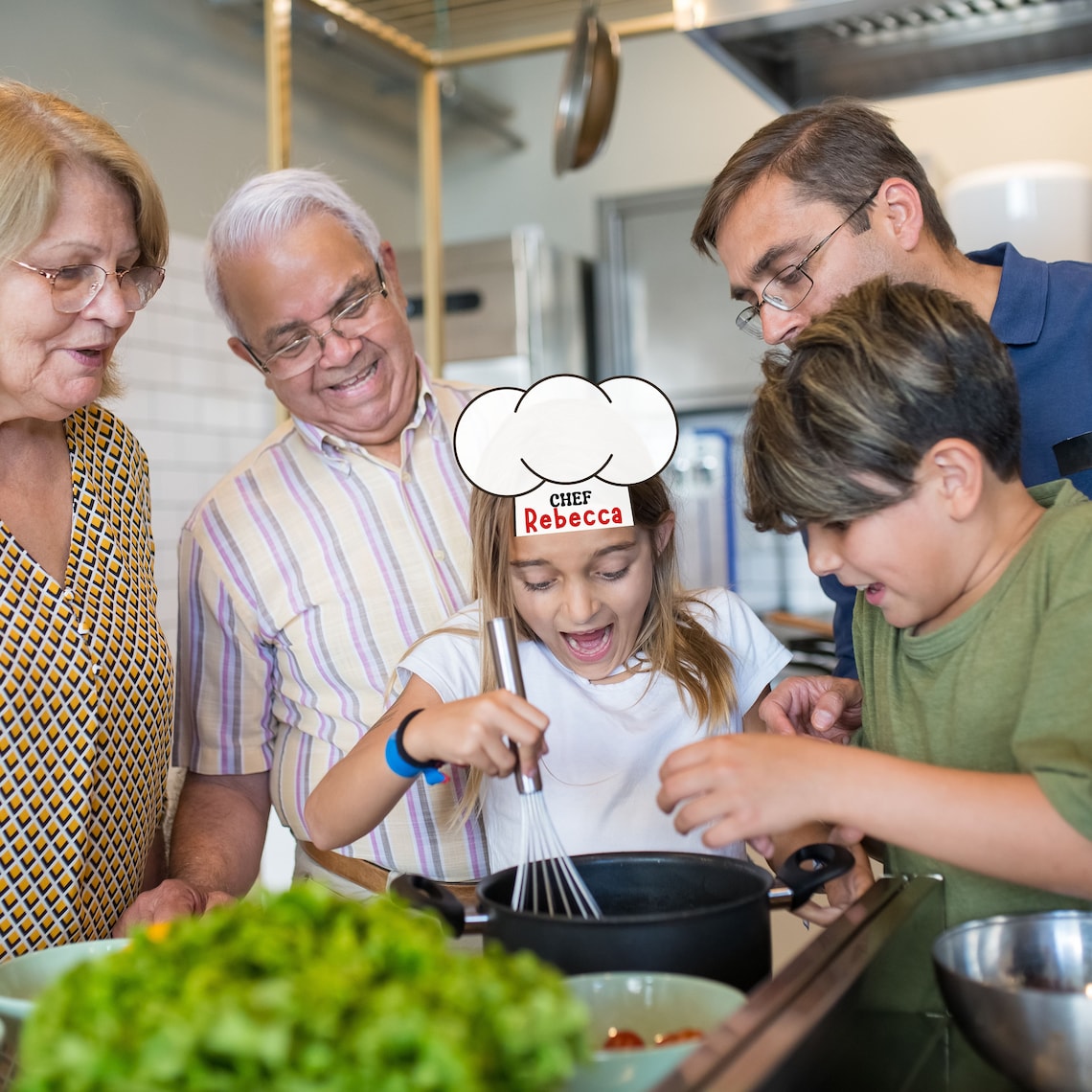 Personalized Kids Chef Hat: Printable Cook Party Favor (PDF) - Etsy