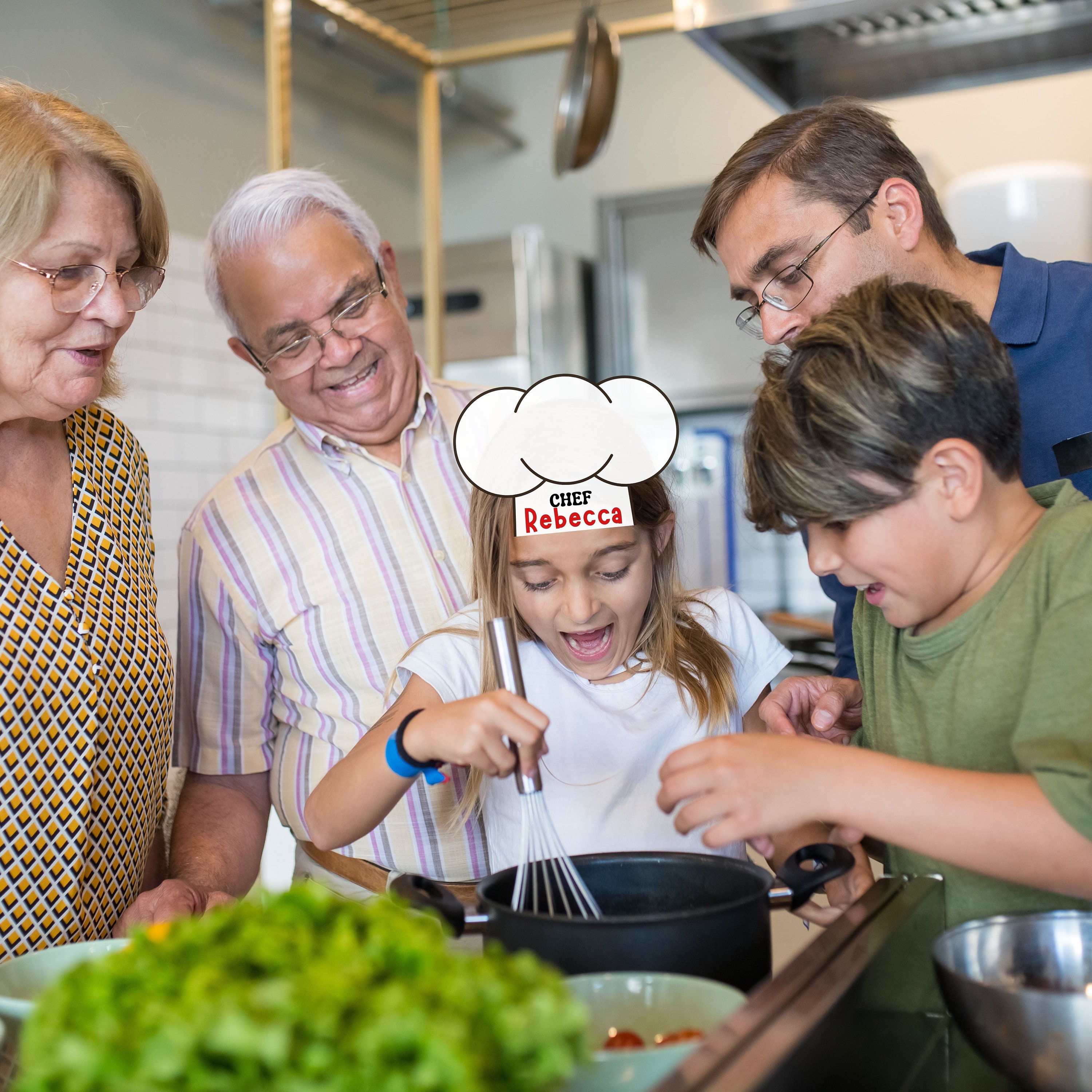 Personalized Kids Chef Hat: Printable Cook Party Favor (PDF) - Etsy