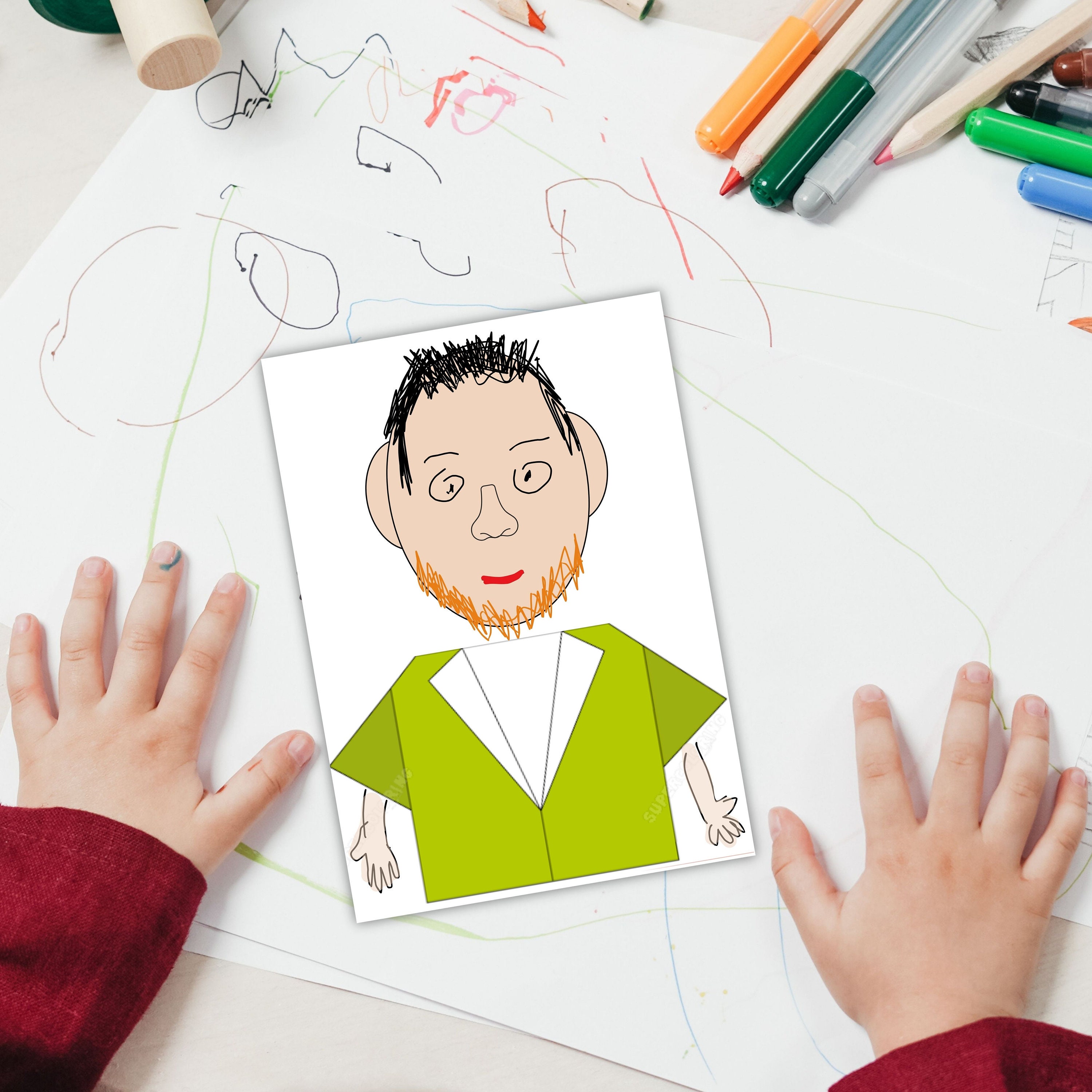 Father's Day Printable Game: Kids Craft Card, Fill-in-the-blanks Escape ...