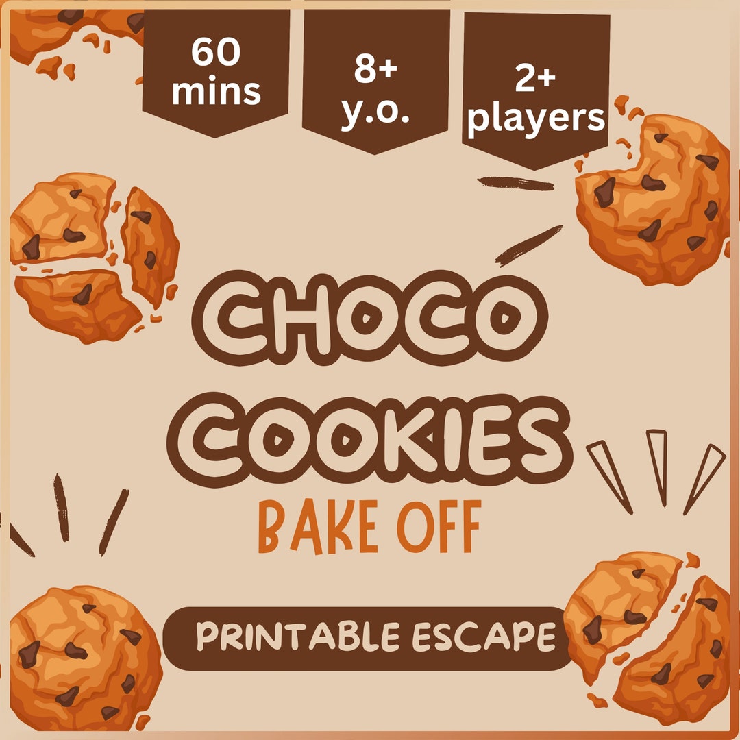 Chocolate Cookies Bake off Escape: Kids Cooking Game (printable) - Etsy